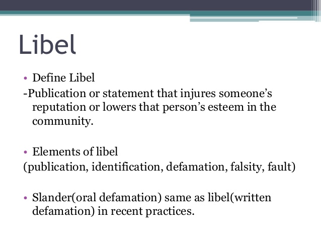 Slander vs. Libel: Know the difference – Welcome to My Flocking Life